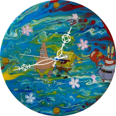 SpongeBob Clock - Time on a Canvas